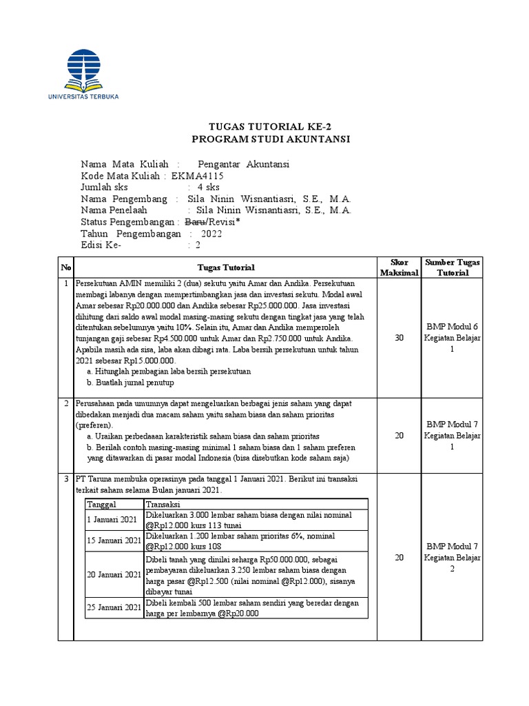 Soal Tugas 2 - PA | PDF