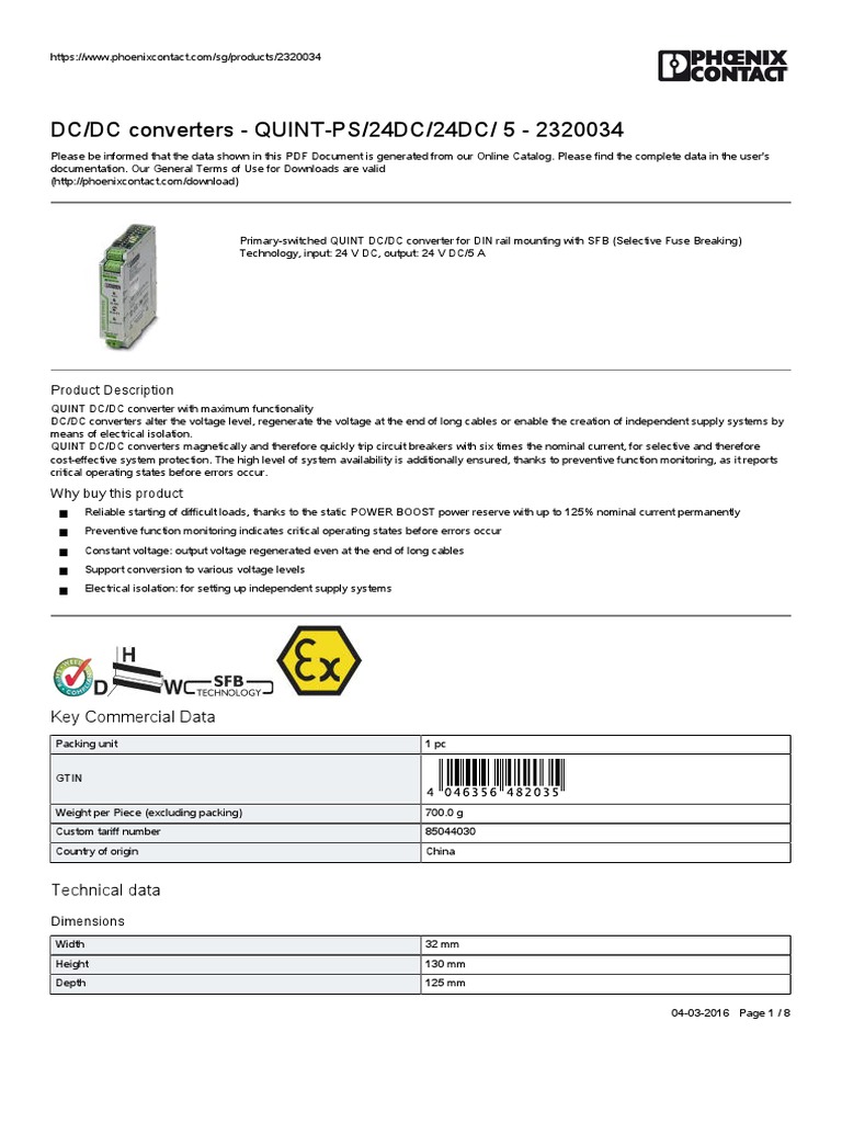 ItemDetail 2320034 | PDF | Power Supply | Direct Current