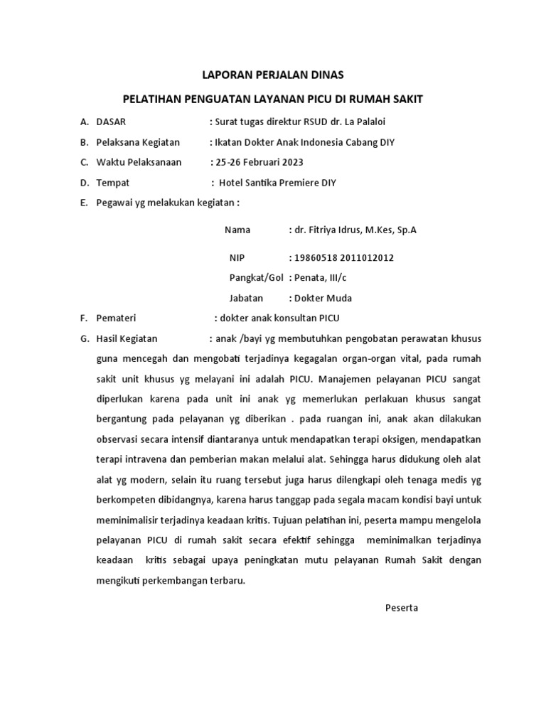 Pelatihan Penguatan Layanan PICU | PDF