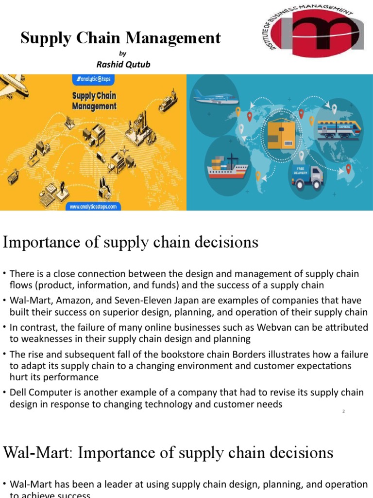 Supply Chain Management Decisions | PDF | Dell | Supermarket