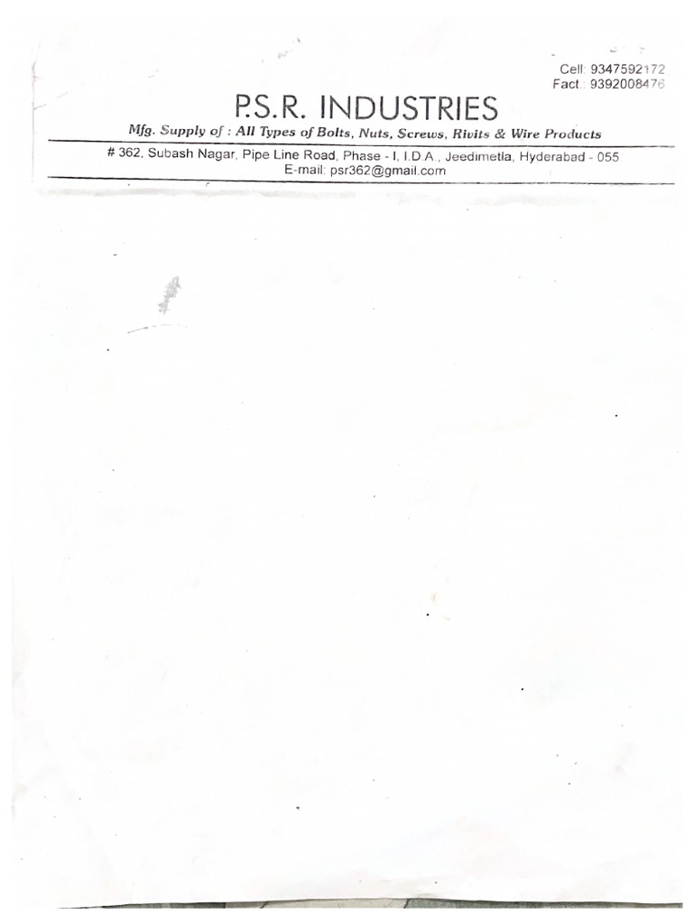 Letter Pad PSR | PDF