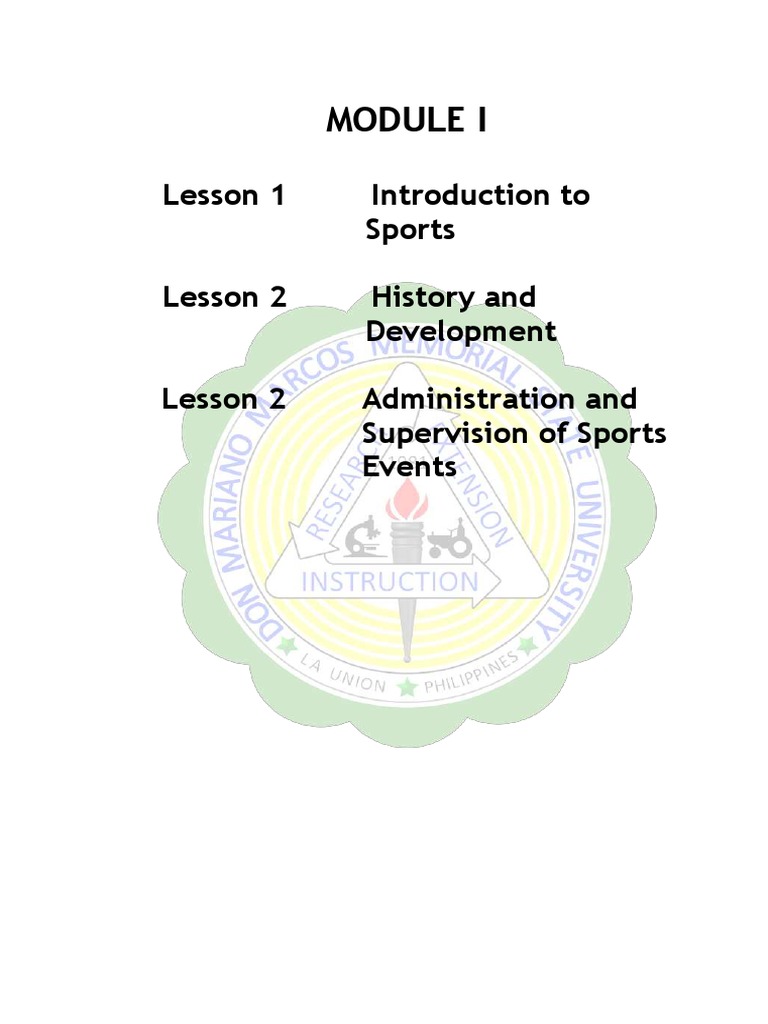 Phed104 Module 1 Lessons 1 3 PDF | PDF | Sumer | Sports