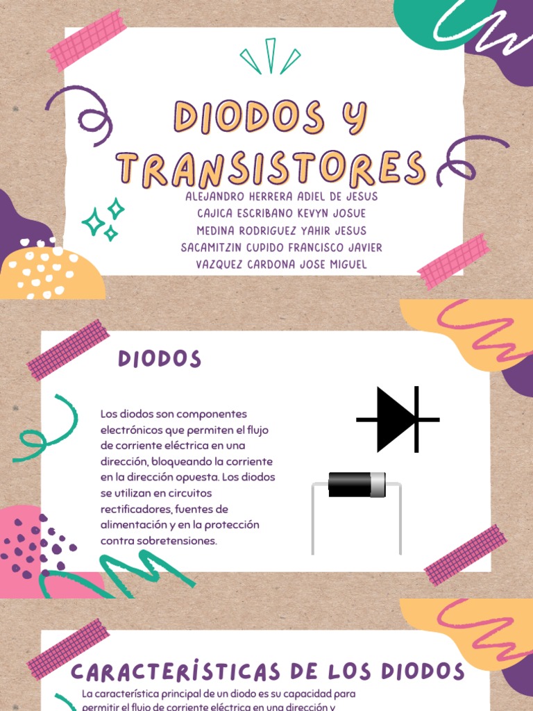 Presentación Diodos y Transistores | PDF | Transistor | Diodo