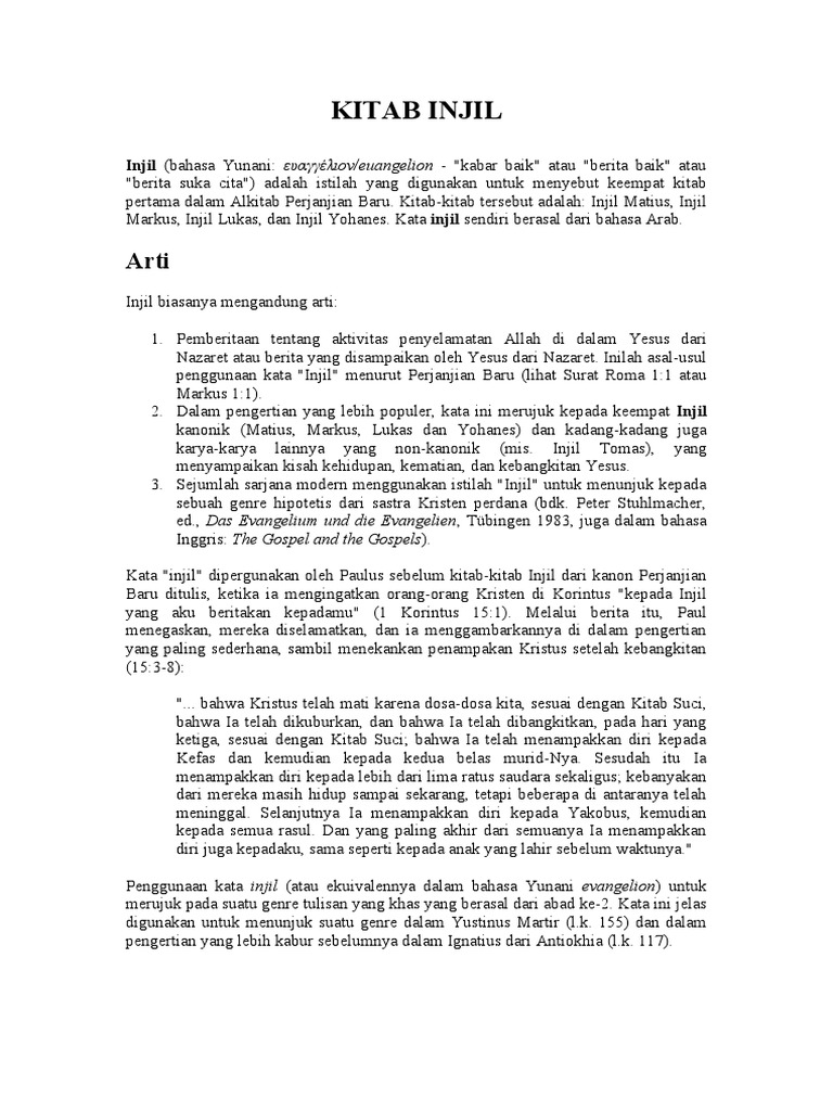 Kitab Injil | PDF