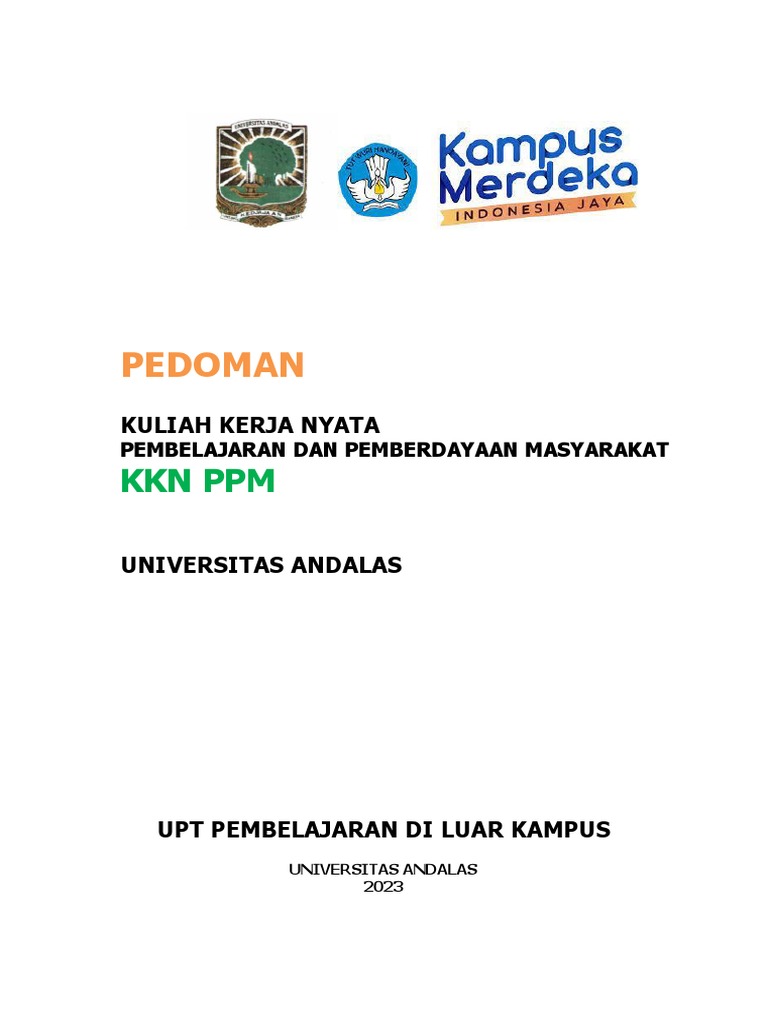 Buku Pedoman KKN Unand 2023 New PDF | PDF