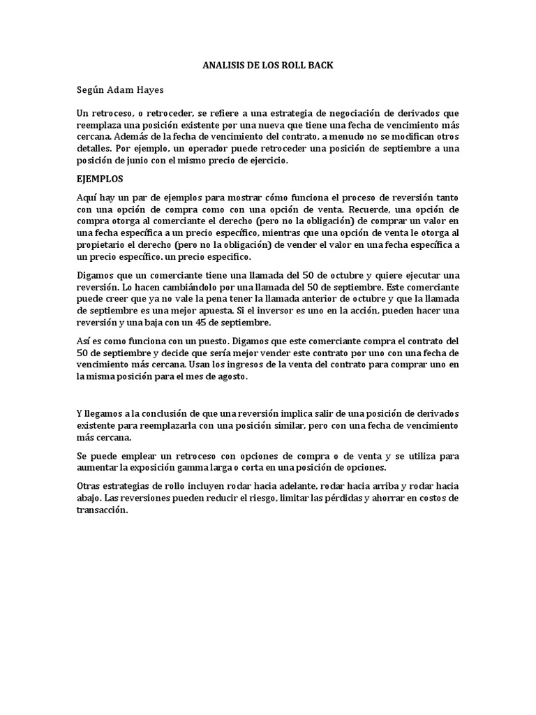 Analisis de Los Roll Back | PDF
