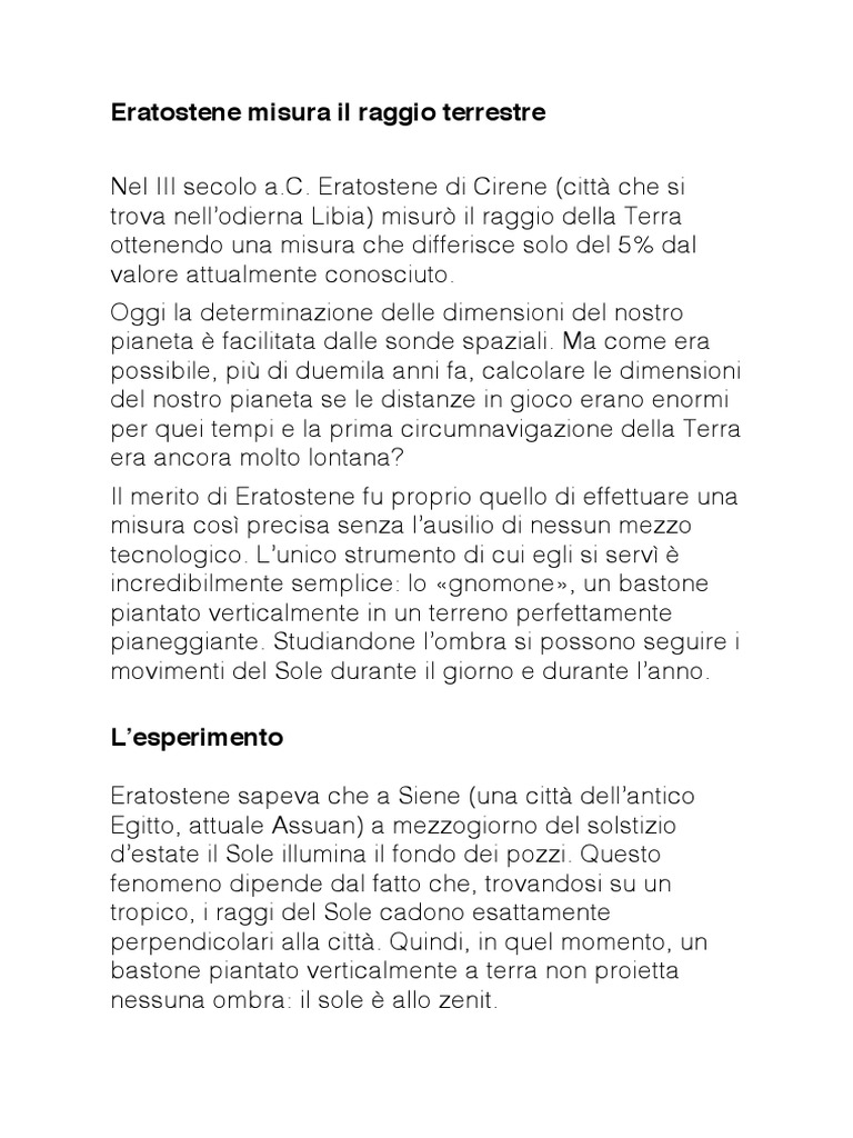 Eratostene PDF | PDF