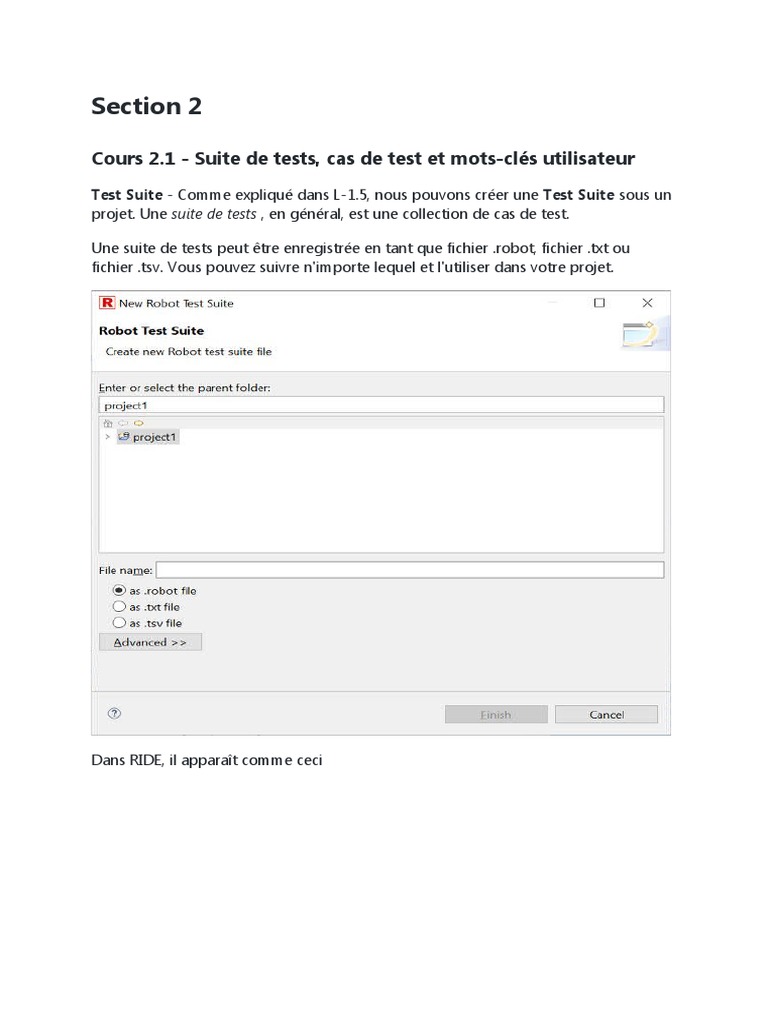 Configuration de la suite de tests Robot | PDF | Booléen ...