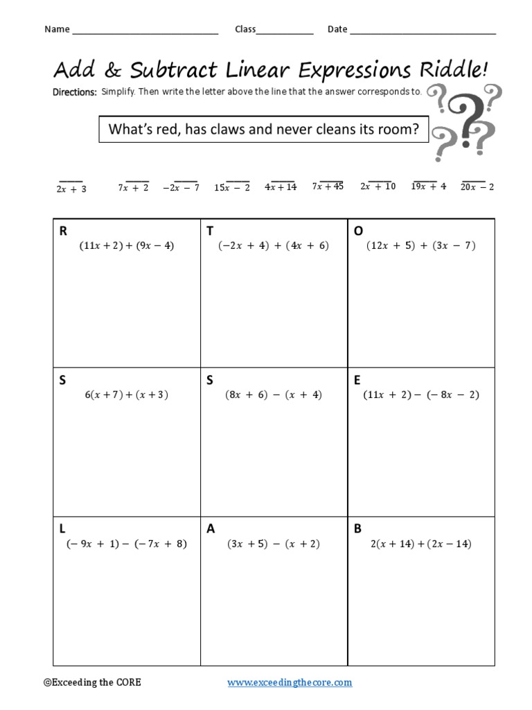 Tony Guiteau - Linear Expression Riddle.pdf | PDF