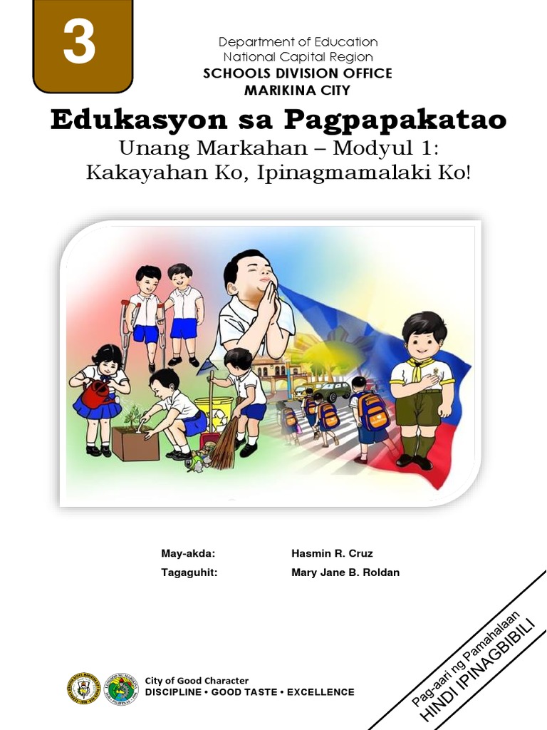 Revalidated - EsP3 - Q1 - MOD1 - WEEK1 - Kakayahan Ko, Ipagmamalaki Ko - Final PDF | PDF