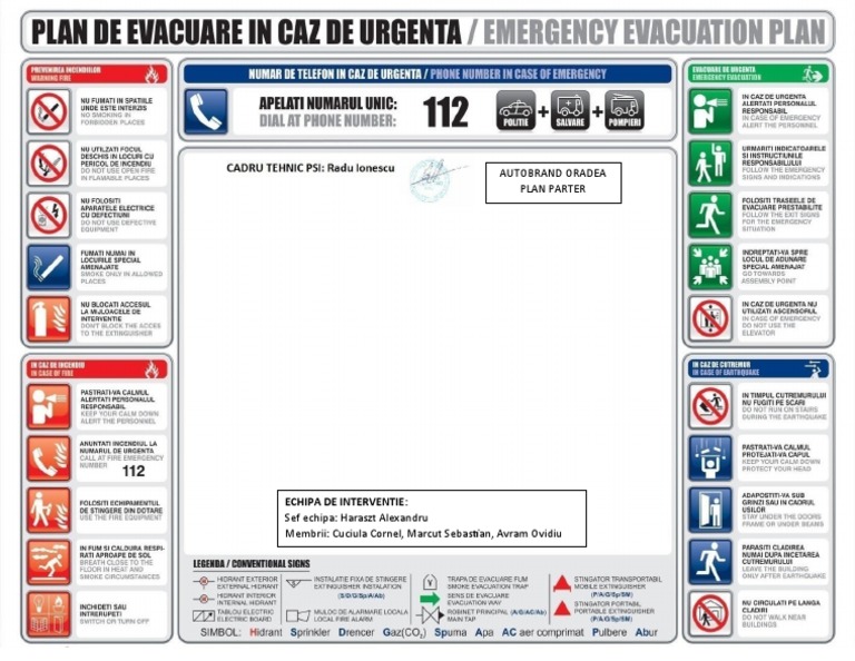 PLAN EVACUARE Model | PDF