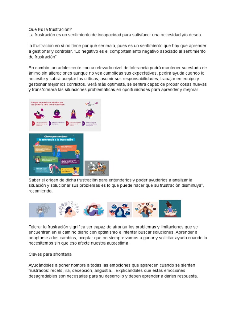 Tolerancia a la frustración | PDF