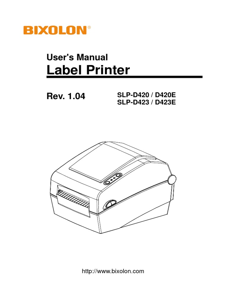 Manual slp-d42xx User English Rev 1 04 | PDF | Printer (Computing) | Bit Rate