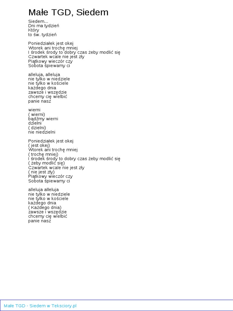 Male TGD Siedem PDF | PDF