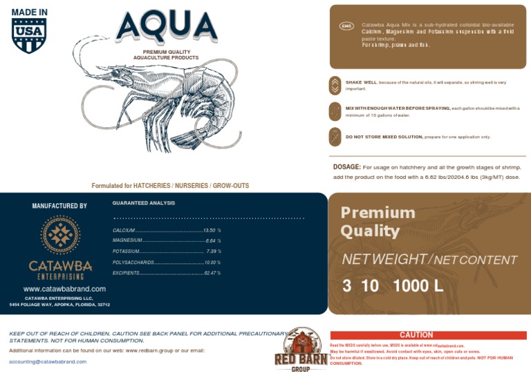 Label Aqua Mix PDF | PDF | Materials | Chemical Substances