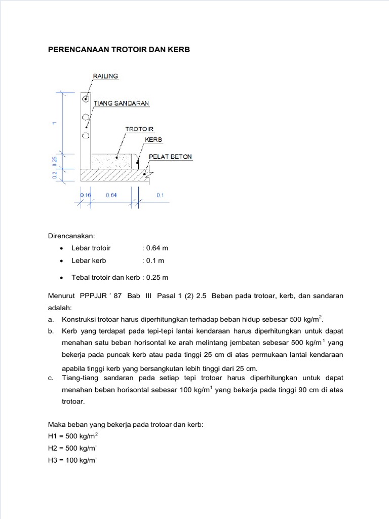 Dokumen - Tips - Perencanaan Trotoar Jembatan | PDF