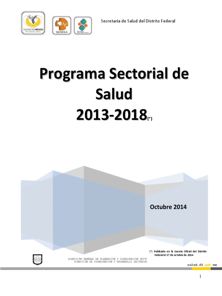Programa Sectorial Salud 2013 2018 Pdf Obesidad México