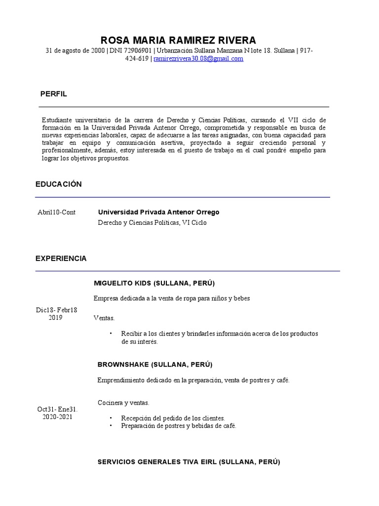 CV - Rosa-Ramirez | PDF