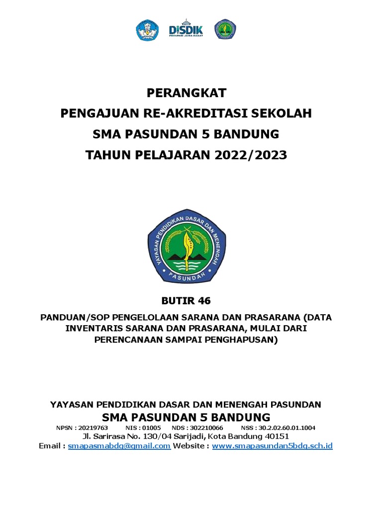 31a. SOP Pengelolaan Sarpras | PDF