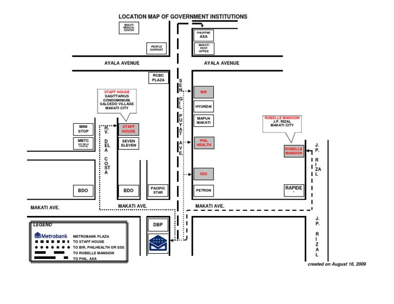 Government Institutions Location Map | PDF | Travel