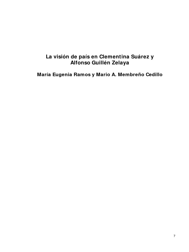 La Vision de Pais en Clementina Suarez y | PDF | Honduras | Poesía