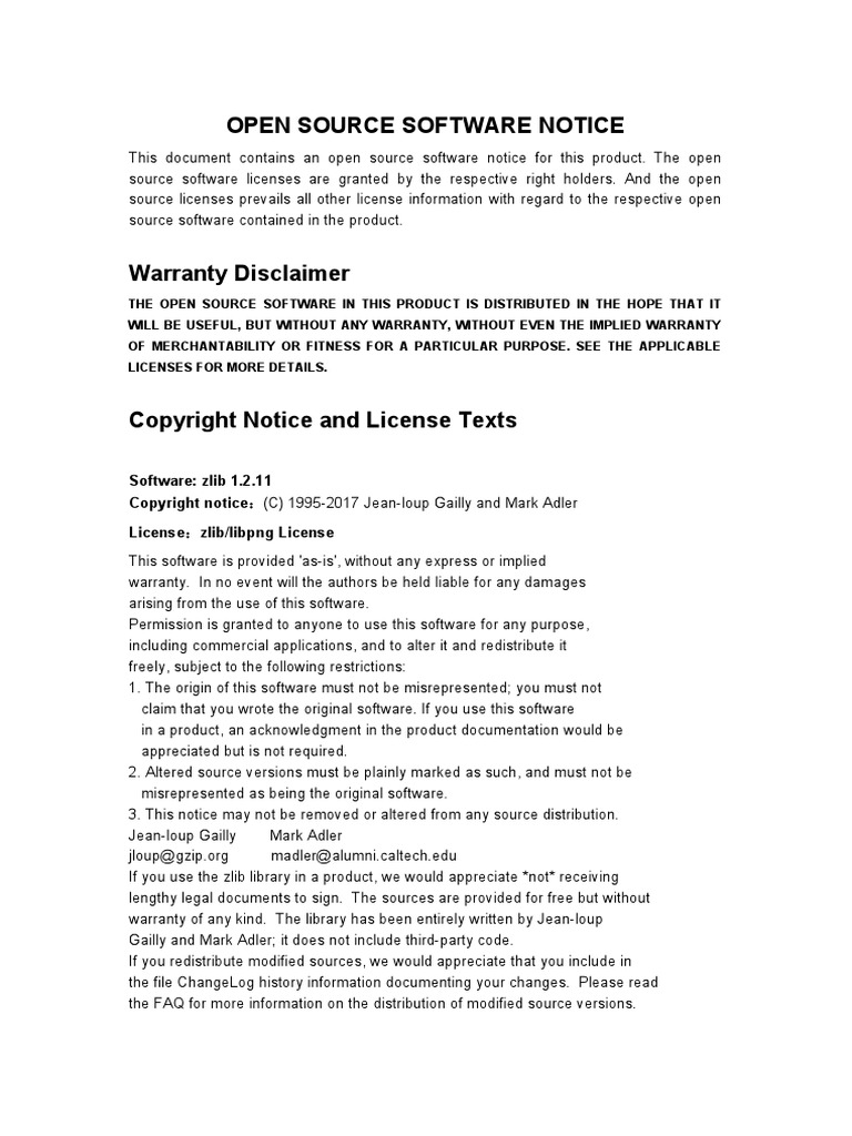 AP5030DN-FAT Open Source Software Notice | Download Free PDF | Free Software | Copyright