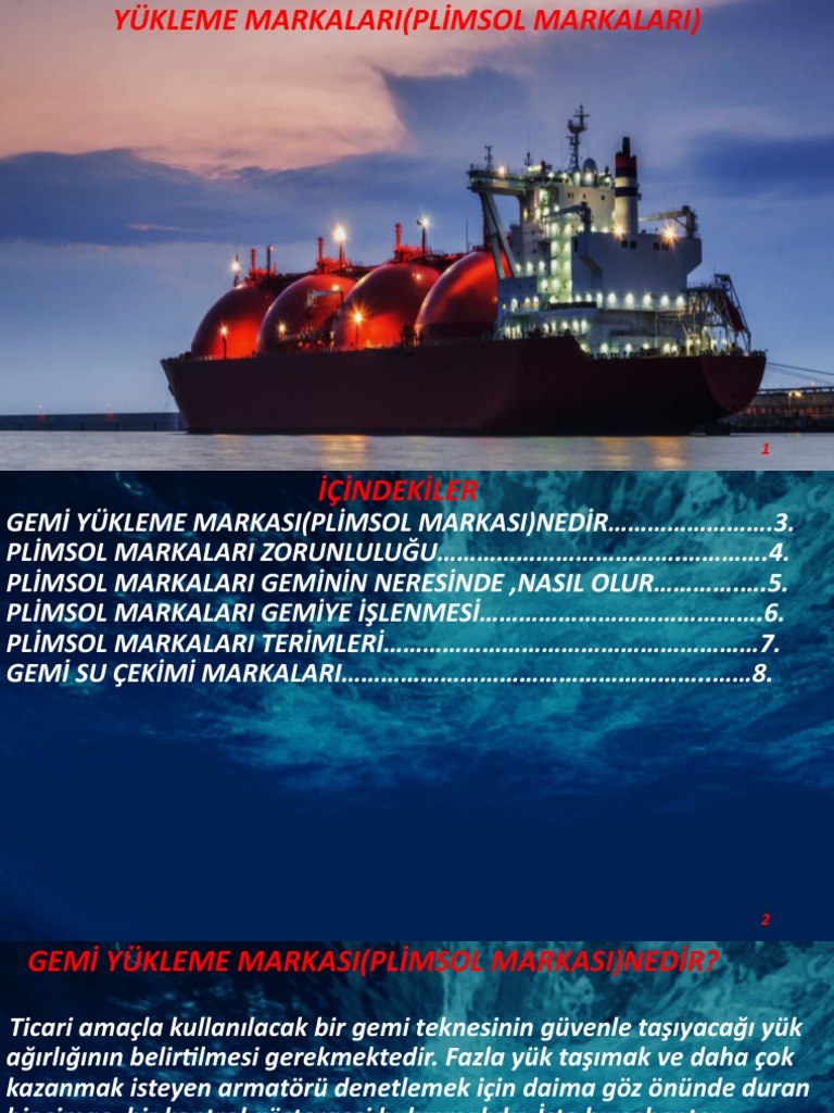 YÜKLEME MARKALARI(PLİMSOL MARKALARI).pptx | PDF