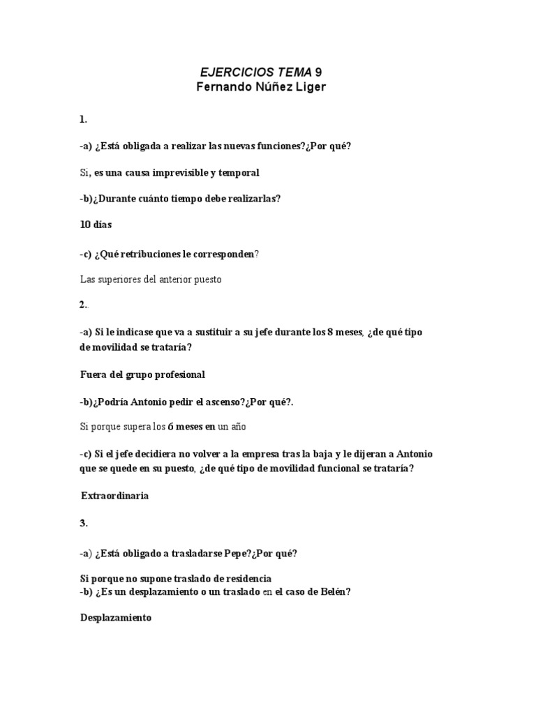 Ejercicios Fol Tema 9 PDF | PDF | Daños y perjuicios