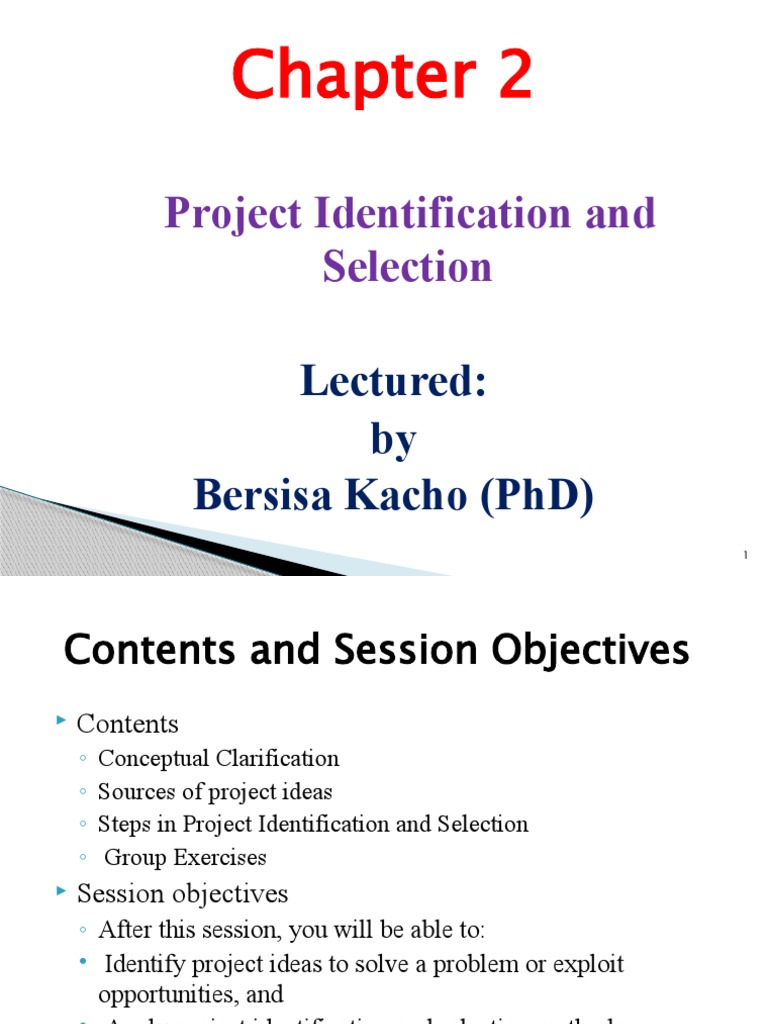 Chapter 2 Project Identification | PDF | Swot Analysis | Top Down And Bottom Up Design
