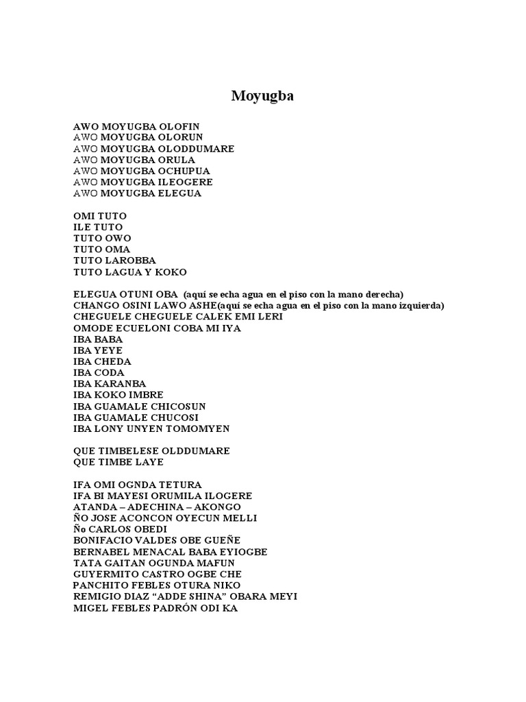 Moyugba | PDF