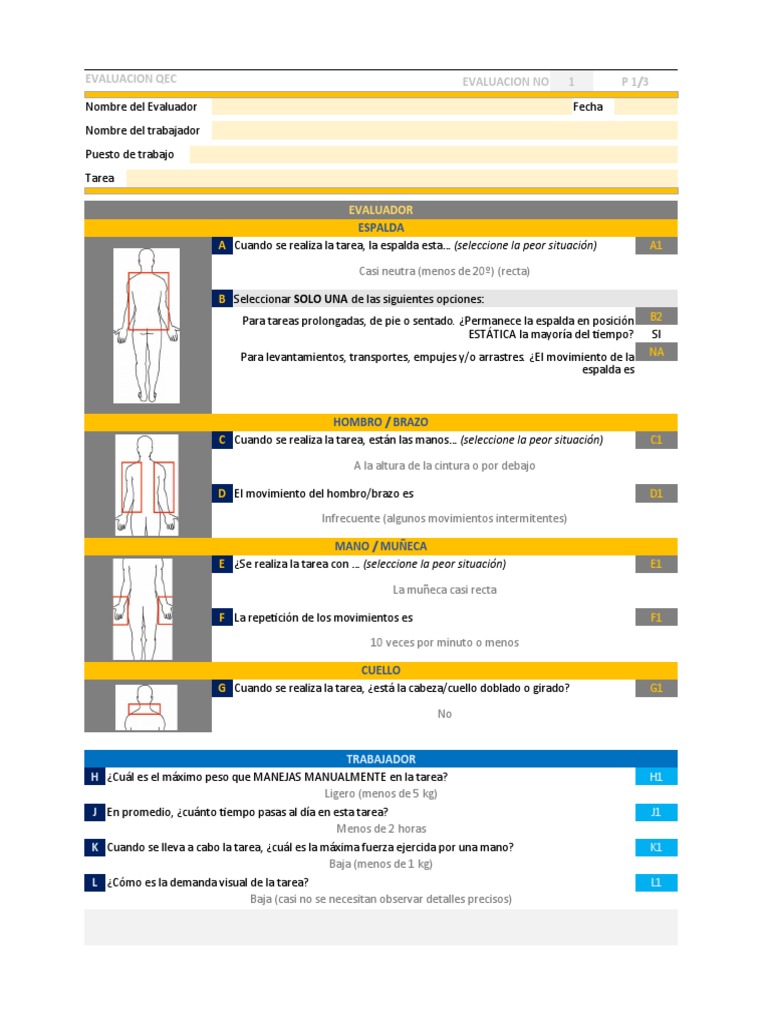 Método QEC (Quick Exposure Check) | PDF
