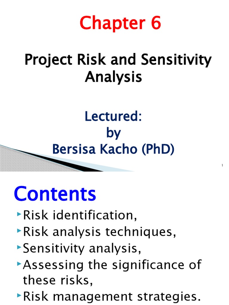 Chapter 6 Sensitivity Analysis | PDF | Net Present Value | Risk
