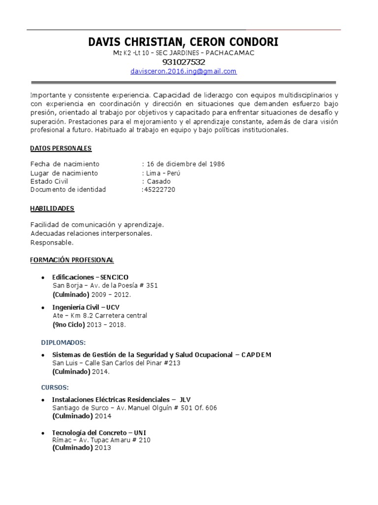 5.- CV DCC (1) | PDF | Ingeniería
