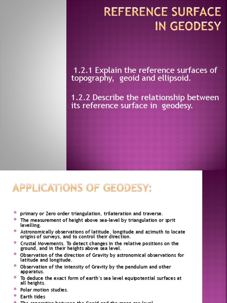 Topic 1. 2-DCG40132 Geodesy 2 | PDF | Geodesy | Sea Level