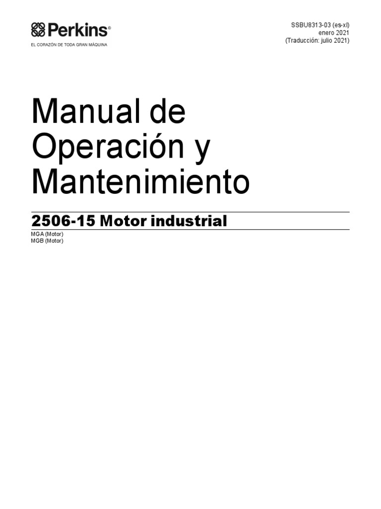Manual de Servicio Perkins MG 2506 | PDF | Amianto | Administración de Seguridad y Salud Ocupacional