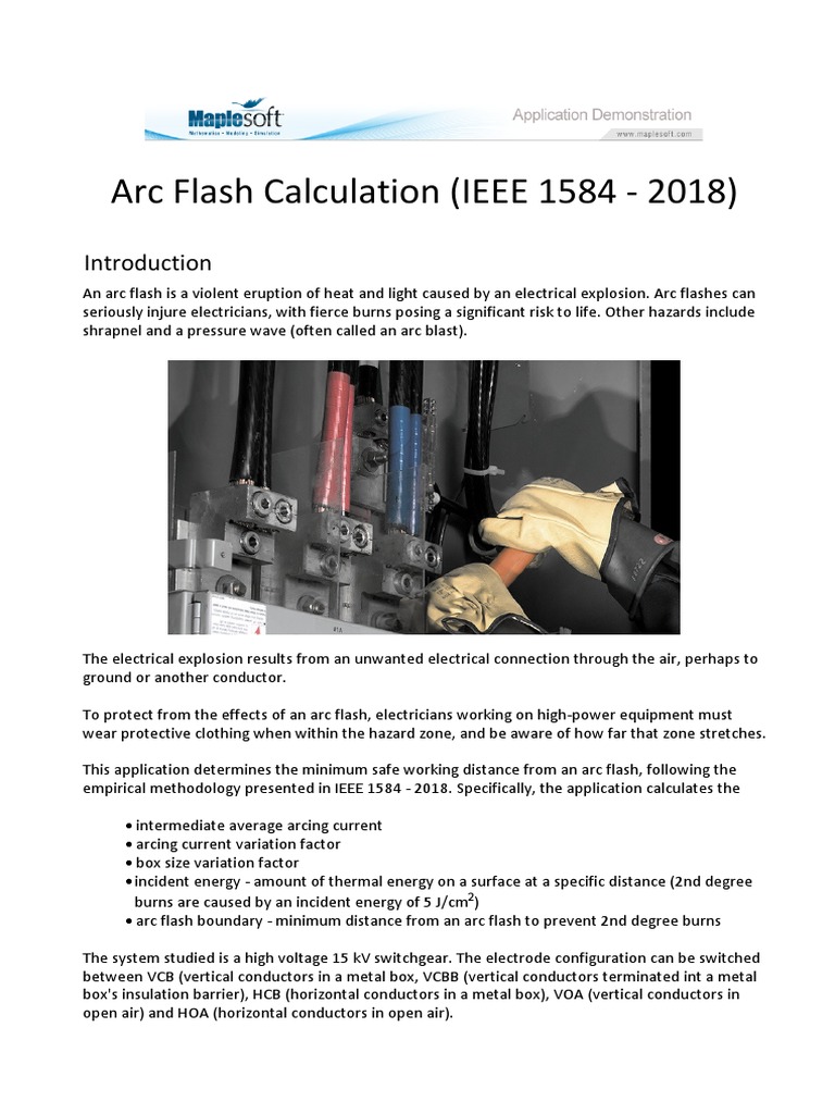 Arc Flash Calculations per IEEE 1584-2018 | PDF | Electric Arc ...