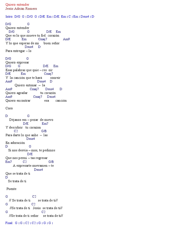 Quiero Entender | PDF