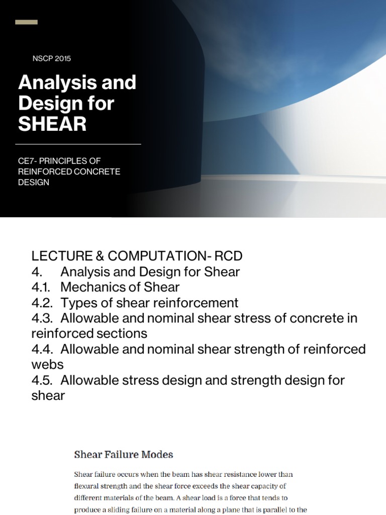 RCD Shear | PDF