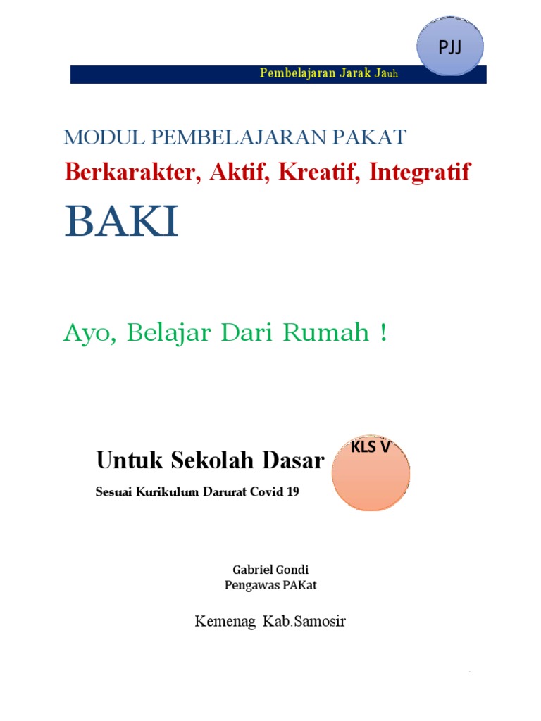 Modul Pembelajaran Pakat Kelas V SD | PDF