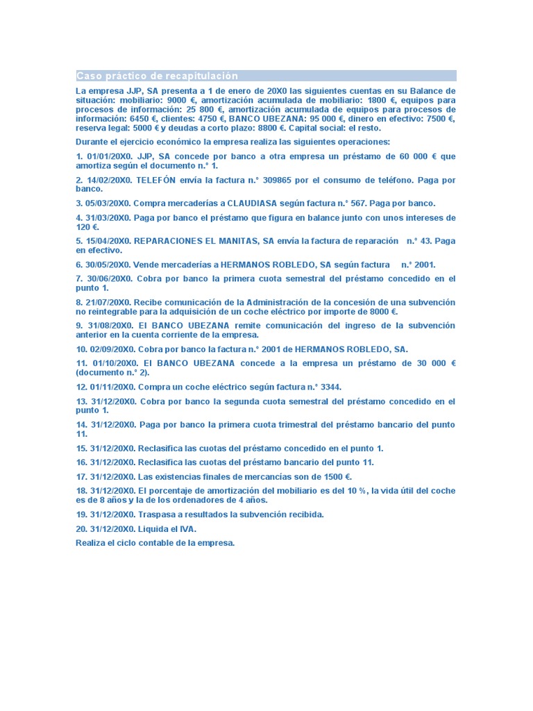 Caso Práctico de Recapitulación UD 8 | PDF