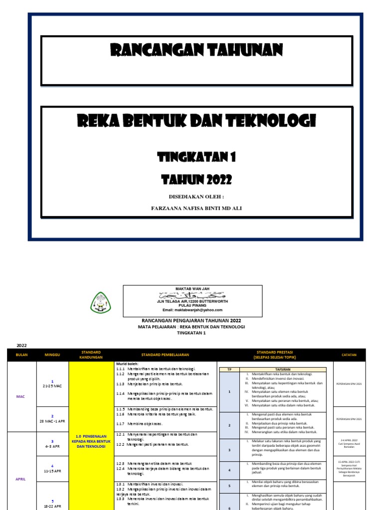 RPT RBT Ting 1 | PDF