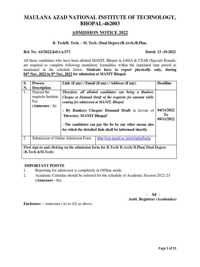 20 oct Admission Notice 2022 (ERP) (3).pdf | PDF