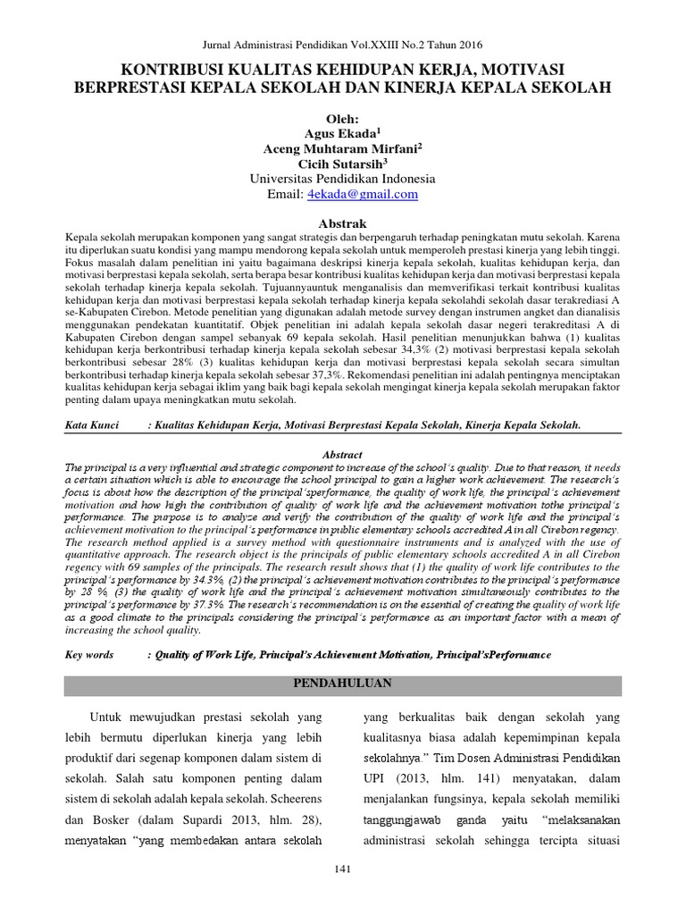 ID Kontribusi Kualitas Kehidupan Kerja Moti PDF | PDF | Karier & Perkembangan | Pengembangan Diri