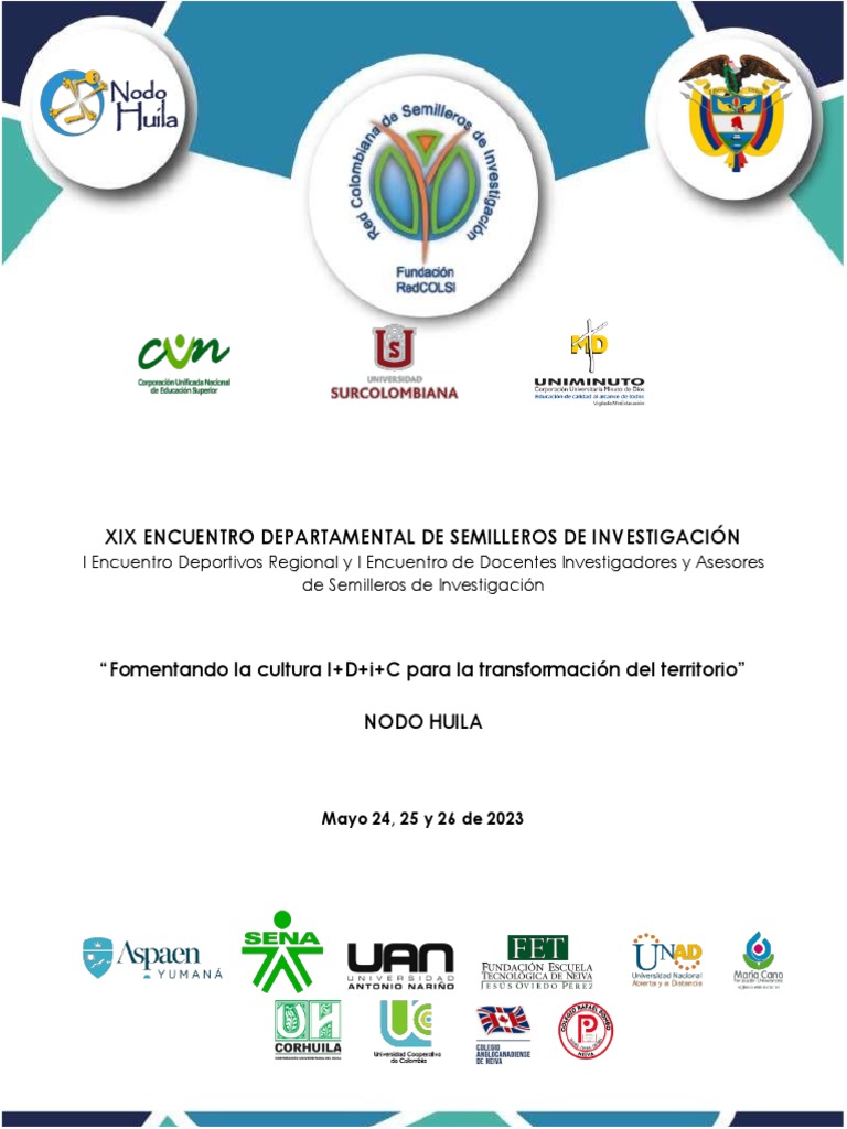 TR - Xix Encuentro Departamental de Semilleros de Investigación PDF | PDF | Science