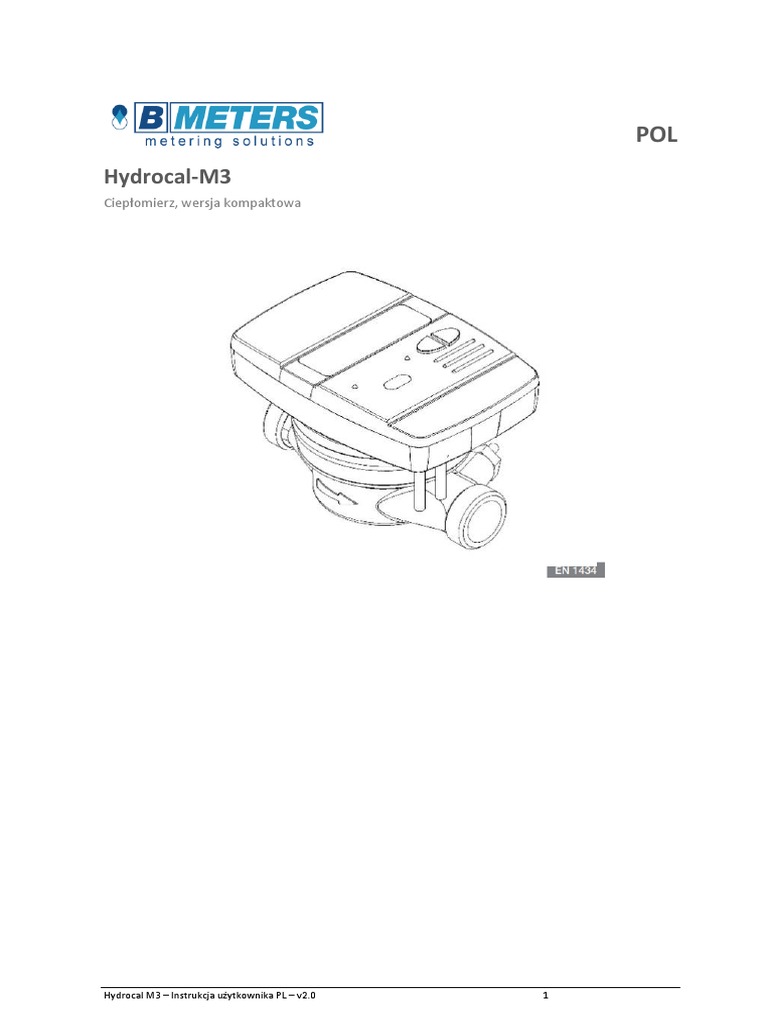 Hydrocal-M3 Instrukcja Użytkownika PL v2.0 | PDF