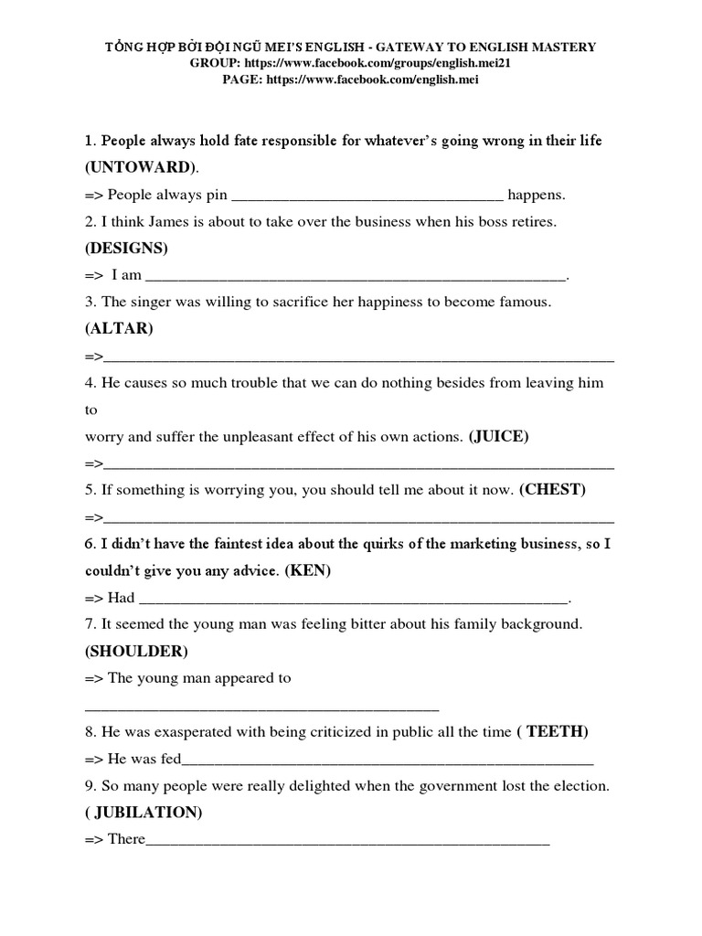 T NG H P Rewrite PDF | PDF