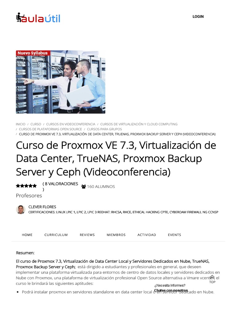 Curso de Proxmox VE 7.3 - Aula Útil | PDF | Grupo de computadoras | Computación en la nube