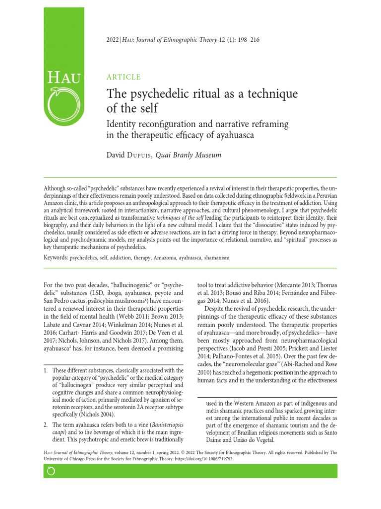 The Psychedelic Ritual As A Technique of The Self Identity ...