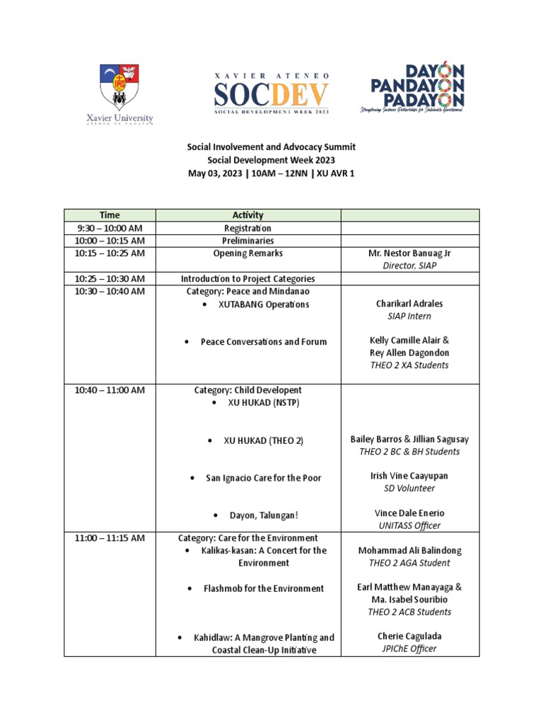 SIAP Summit Program Flow | PDF