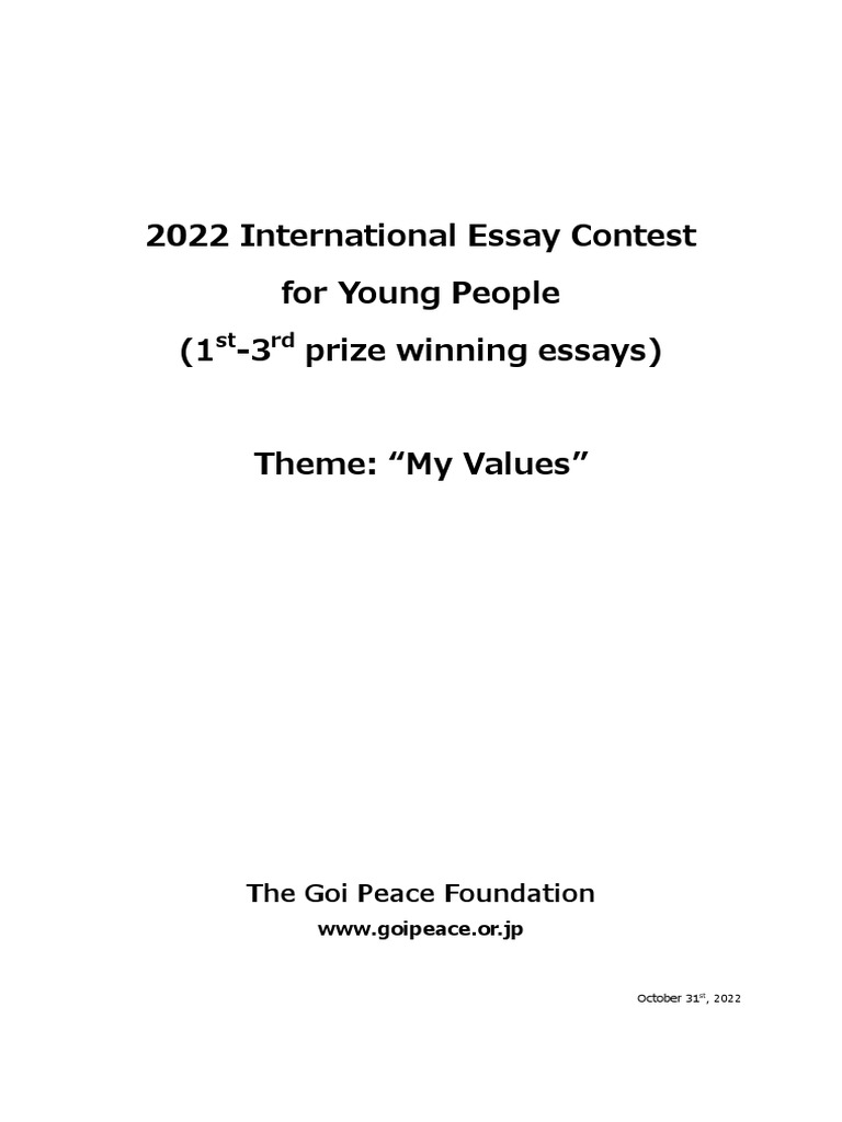 Essay-Contest 2022 en | PDF | Empathy | Peace